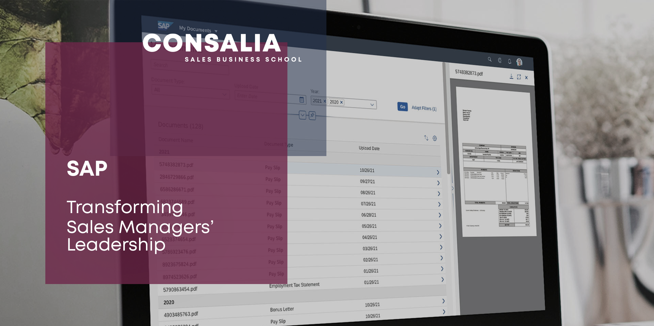 SAP - Transforming Sales Managers' Leadership | Consalia